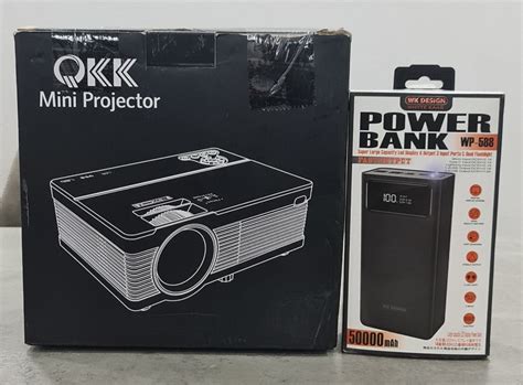 Pre Loved QKK Mini Projector MAh Powerbank TV Home Appliances TV Entertainment
