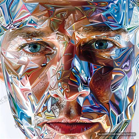 Ai创作图3d几何装饰画 视觉冲击力广告装饰画 酷炫立体画 未来感服饰立体印花 低多边形装饰画 个性多边形 抽象炫酷艺术图腾意境 彩色玻璃马赛克肖像 立体几何光影装饰画 前卫装饰画 时尚酷炫
