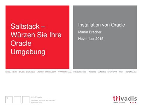 Pdf Installation Von Oracle Mit Saltstack · Saltstack Würzen Sie