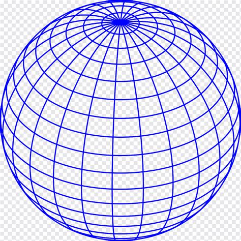 Circle Globe Sphere Grid Meridian Wireframe Model Geographic Coordinate System Line