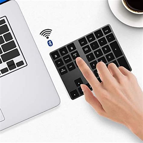 Bluetooth Number Pad Aluminum Rechargeable Wireless Numeric Keypad