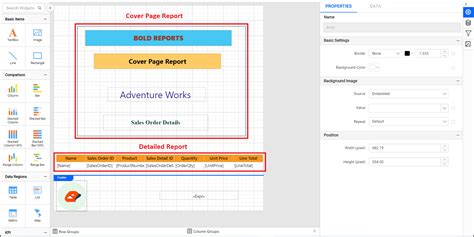 How To Create The Cover Page For A Report In Bold Reports