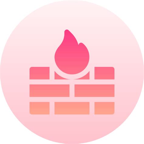 Firewall Basic Gradient Circular Icon