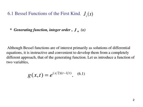 PPT Chapter Bessel Functions PowerPoint Presentation Free Download ID