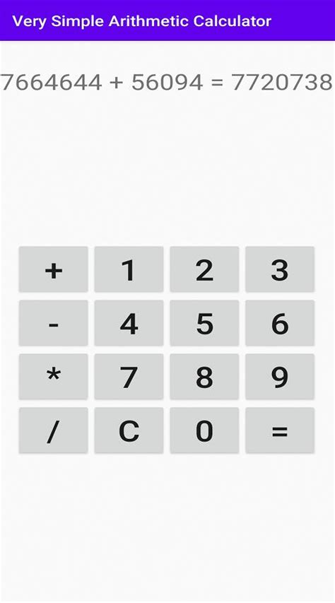Very Simple Arithmetic Calculator Apk For Android Download
