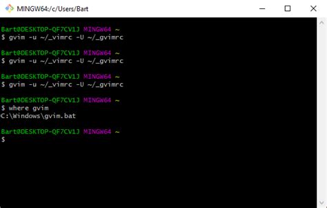 Windows 10 Term Opens Git Bash Shell Outside Of Vim Instead Of Split Buffer · Issue 4923 · Vim
