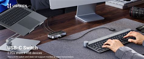 Ugreen Usb Switch A And C Input For Computers Share 4 Ports Switcher Selector For