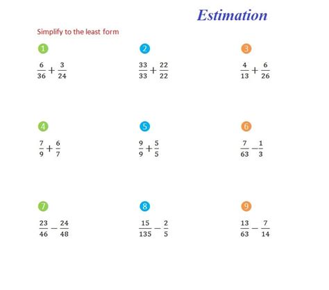 Estimation Worksheet Photos Download And Print Now