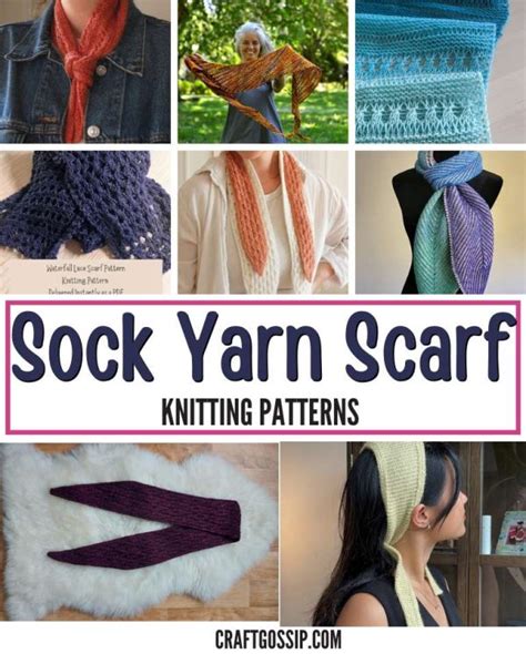 Sock Yarn Scarf Knitting Patterns Knitting