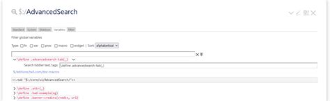 proposal dumpvariables and search variables macros are available as a
