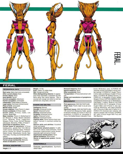 Fichas De Superheroes Marvel Y Dc [grupo X Force] Marvel Rpg Marvel