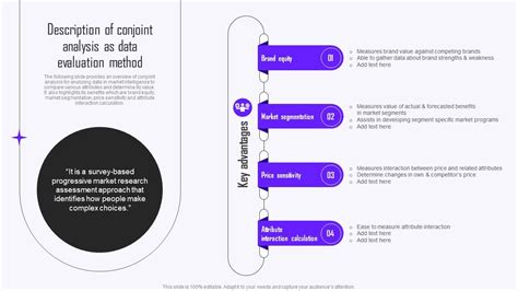 Description Of Conjoint Analysis As Data Evaluation Guide To Market