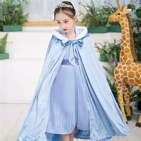 Новое платье для девочек одежда костюм принцессы Анны и Эльзы рождественское платье Эльзы для