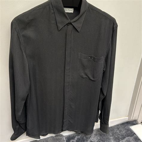 Giorgio Danieli Shirts Rare Designer Vintage 8s Giorgio Danieli M Herrinbone Print Poshmark
