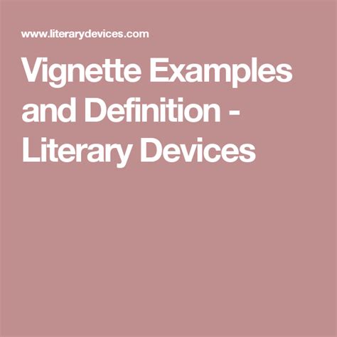 Vignette Examples And Definition Literary Devices Literary Devices Vignettes Rhetoric Vignette Examples And Definition Literary Devices Literary Devices Vignettes Rhetoric