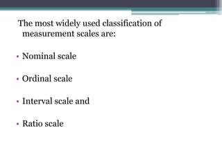 Scaling And Measurement Technique PPT