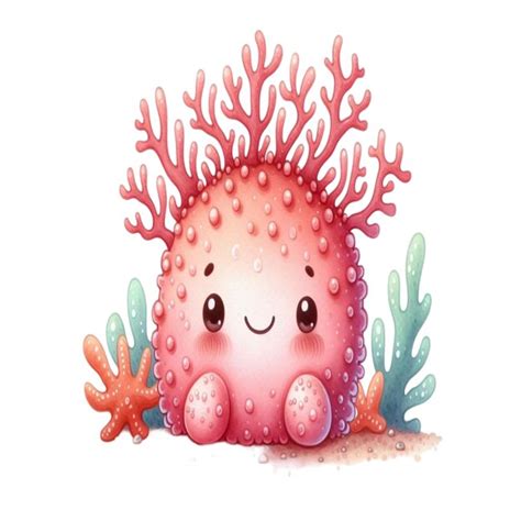 Premium Vector Cute Coral Underwater