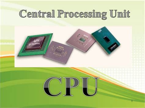 Cpu Central Processing Units Pptx