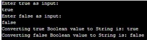 Boolean String Java Example