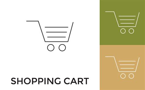 제목으로 편집 가능한 쇼핑 카트 씬 라인 아이콘입니다 모바일 응용 프로그램 웹 사이트 소프트웨어 및 인쇄 미디어에 유용합니다 고객에 대한 스톡 벡터 아트 및 기타 이미지