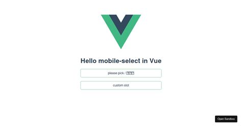 mobile select vue codesandbox