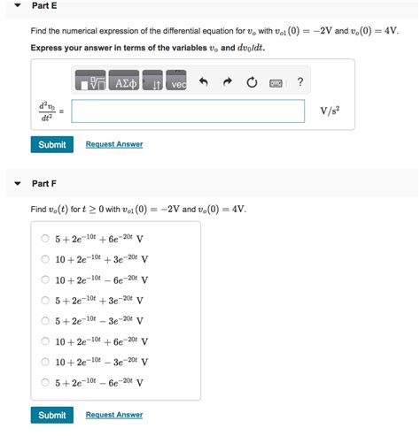 Solved The Parameters For The Circuit Shown In The Figure