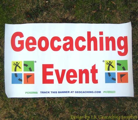 trackable banners geocaching event banner dual tracking