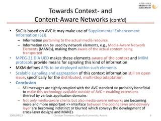 On MPEG Modern Transport Over Network PPT
