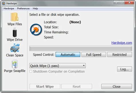 Hardwipe Erase Hard Drives Securely Ghacks Tech News