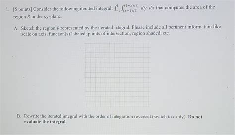 Solved Points Consider The Following Iterated Chegg