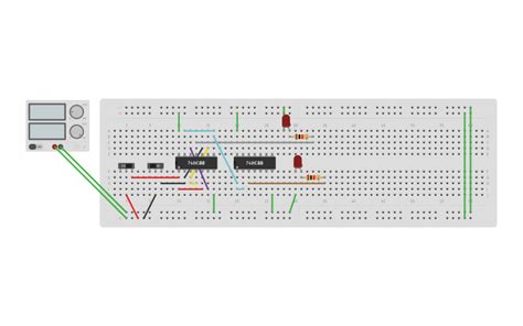 Circuit Design Half Subtractor Nand Tinkercad
