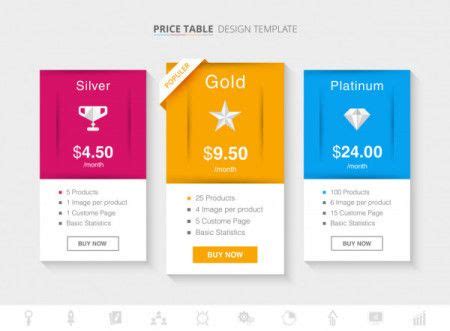 Price Chart Template Design Download Graphics Vectors