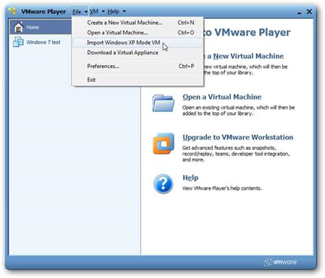 Run XP Mode On Windows 7 Machines Using VMware