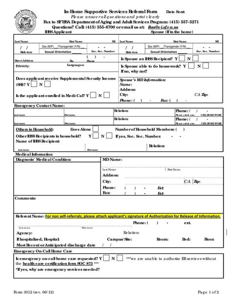 Ihss Referral Form ≡ Fill Out Printable Pdf Forms Online