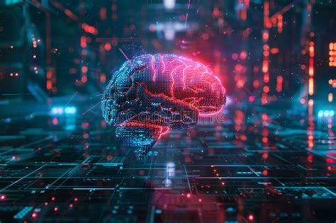 Abstract Digital Brain With Ai Decision Making Process And Algorithms