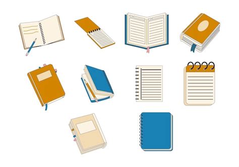 Premium Vector Read Notebook Illustration Element Collection