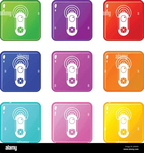 Game Joystick Icons 9 Set Stock Vector Image And Art Alamy