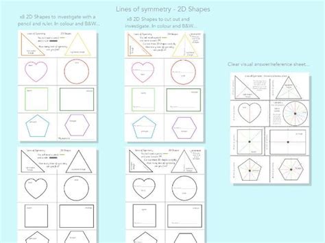 Lines Of Symmetry 2d Shapes Investigation Teaching Resources