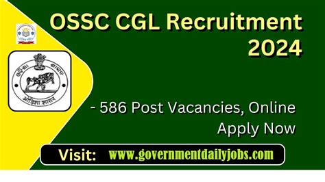 OSSC CGL Notification 2024 595 Vacancies Eligibility Apply Online