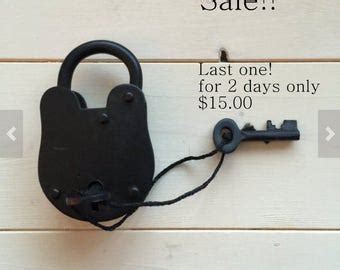 Antique Padlock Etsy