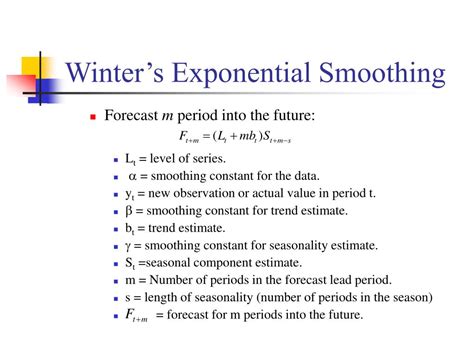 PPT MOVING AVERAGES AND EXPONENTIAL SMOOTHING PowerPoint Presentation ID