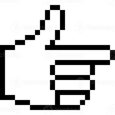 Pixel Art Hand Cursor 8 Bit Cursor Icon Like Hand Symbol 59246156 Png