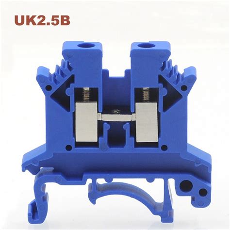 50pcs Din Rail Terminal Blocks Screw Type Uk 2 5b Grandado
