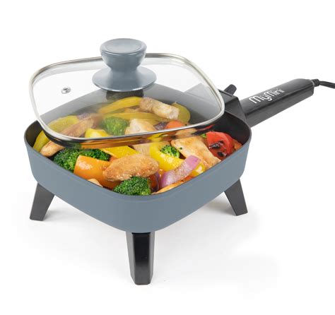 Mymini Electric Skillet 7 Inch 600 Watts Gray