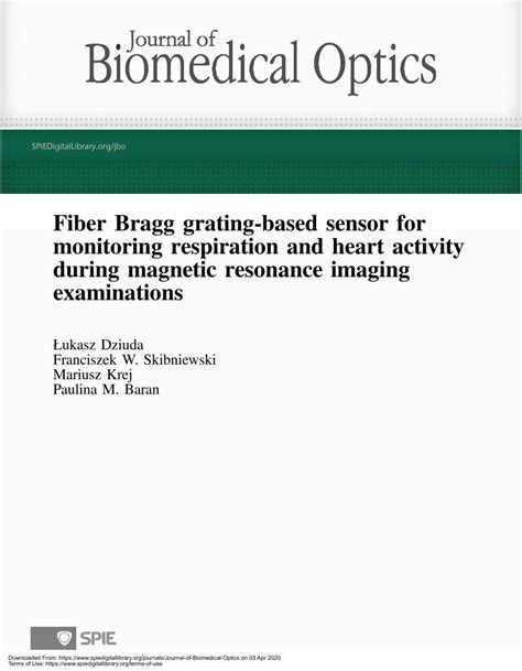 Pdf Fiber Bragg Grating Based Sensor For Monitoring · Fiber Bragg Grating Based Sensor For
