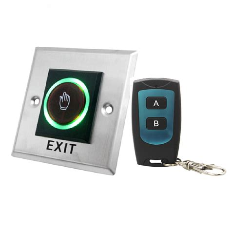 Wireless Remote Infrared Sensor Release Exit Button Switch Push Button Remote Access Door Entry