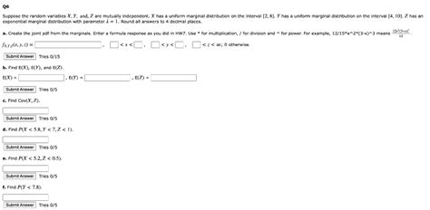 Solved exponential marginal distribution with parameter λ Chegg
