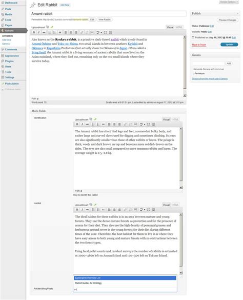 Pods Custom Content Types And Fields