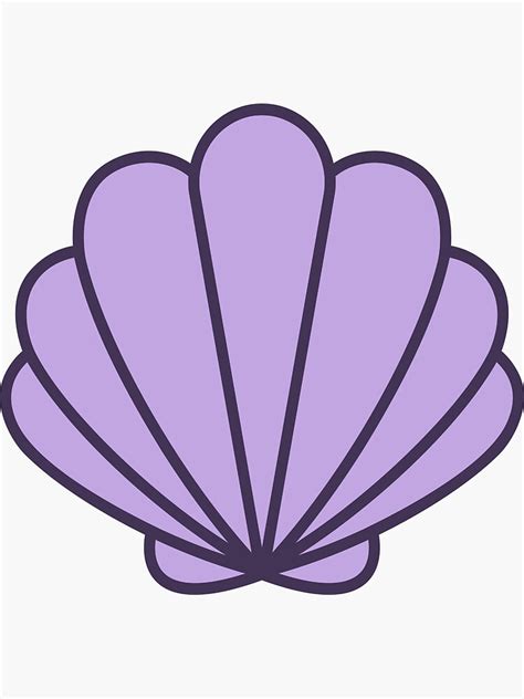 Mermaid Shell Bra Clam Shell Seashell Sticker For Sale By Shophannahlou Redbubble