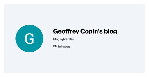 Geoffrey Copins Blog